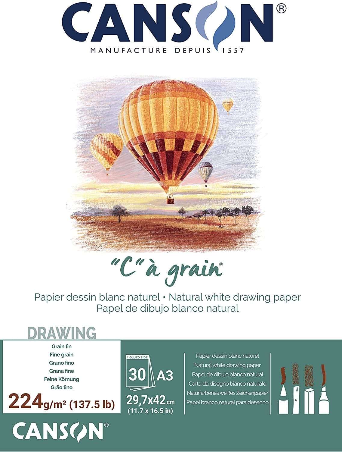 CA Grain Natural White Drawing Paper Pad – ArtSmart Art Store & Picture ...