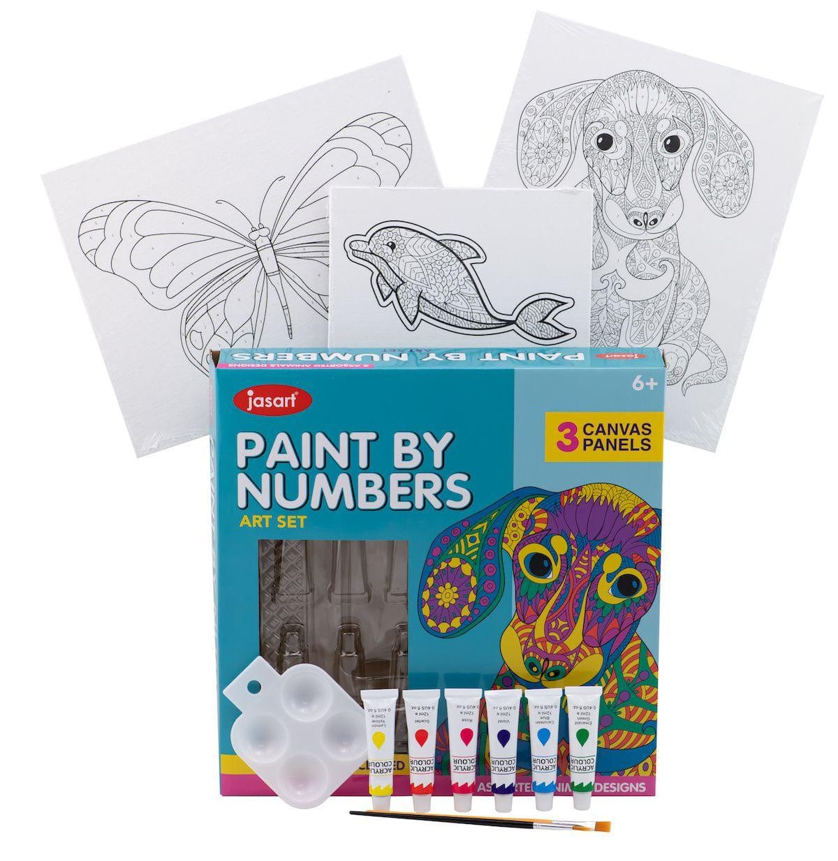 Kids Paint by Numbers Art Set Asst. Animals – ArtSmart Art Store ...