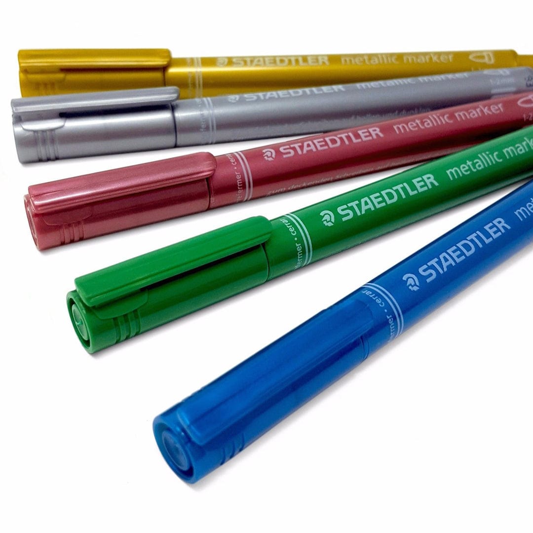 Staedtler Permanent Markers Metallic 5 Pack – ArtSmart Art Store ...